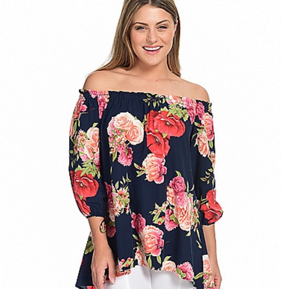Kate & Mallory | Tops | 3 For 3black Floral Print Blouse Nwot | Poshmark